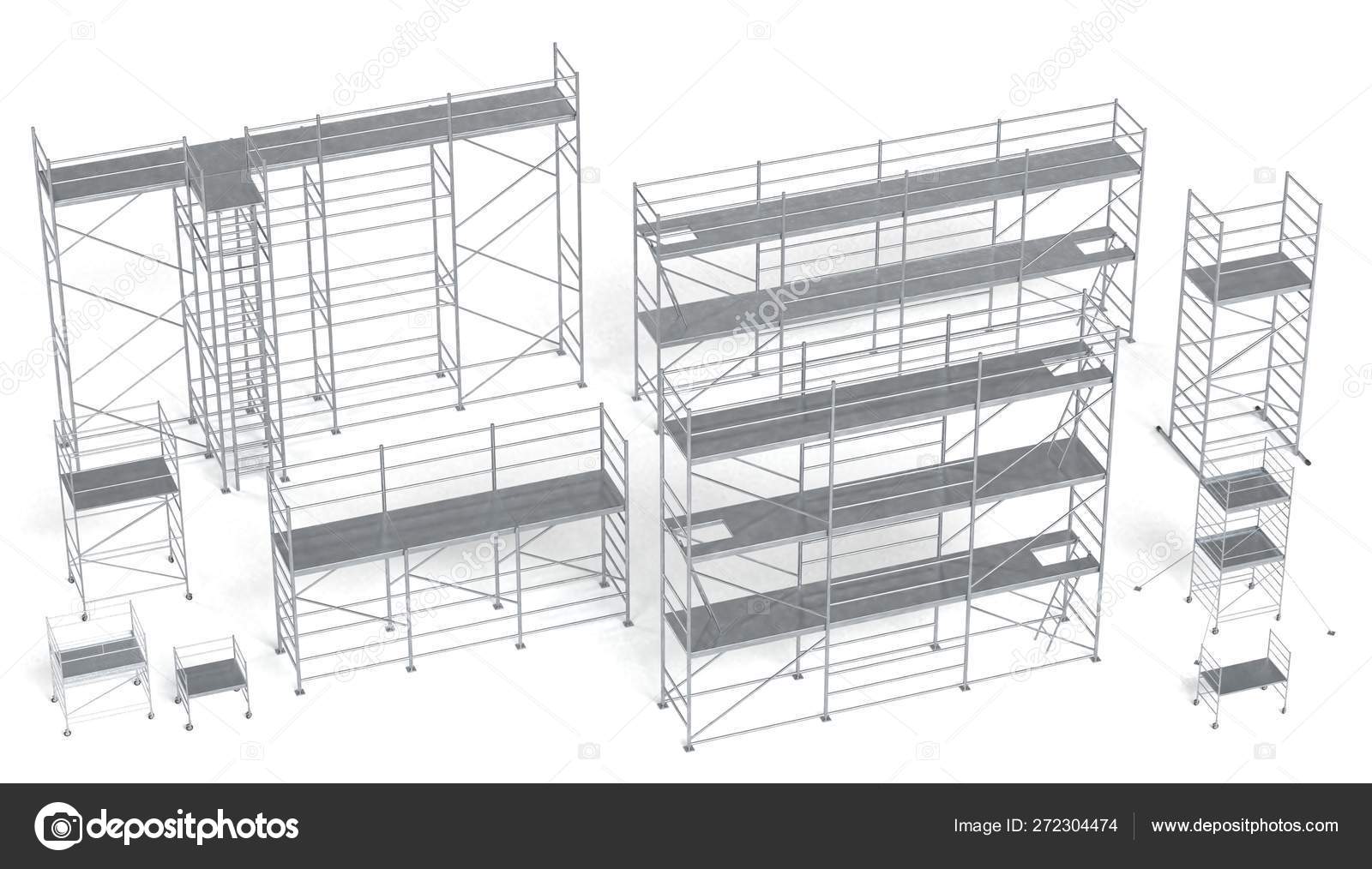Realistic Render Metal Scaffoldings Set Stock Photo by ©3drenderings ...