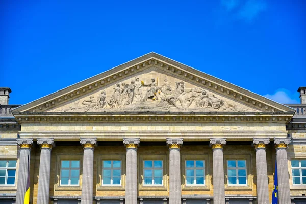 Brussels, Belgium - April 27, 2019 - The Palace of the Nation, which ...