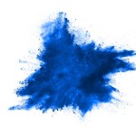 Blue powder explosion isolated on white Stock Photo by ©artjazz 49813463