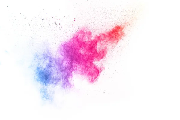 abstract powder splatted background. Colorful powder explosion on white ...