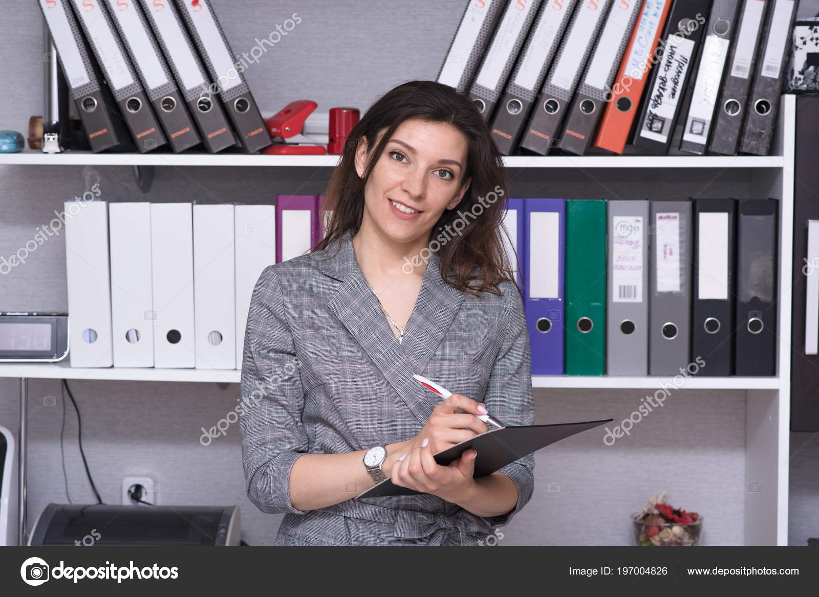 Listening Really Carefully Portrait Beautiful Female Manager Office ...