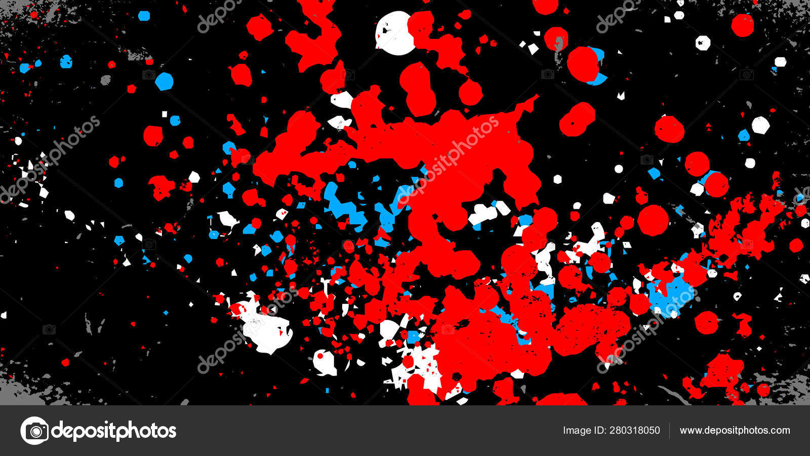 Paint Splash Black Background Panoramic Format Editable Vector Stock ...