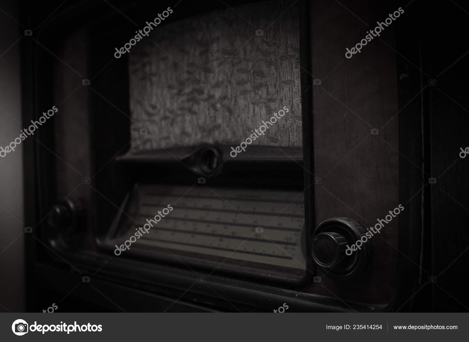 Vintage Soviet Radio Receiver Device Old Wooden Box — Stock Photo ...