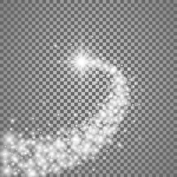 Shining Star Dust Tail Isolated Transparent Background Magic Star ...
