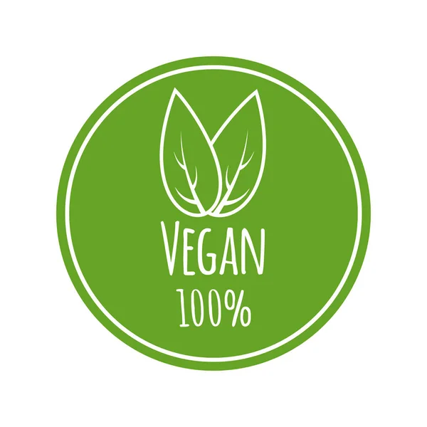 Eco Green Logo Vegan Vector Logotype Vegan Food Sign Leaves Stock ...