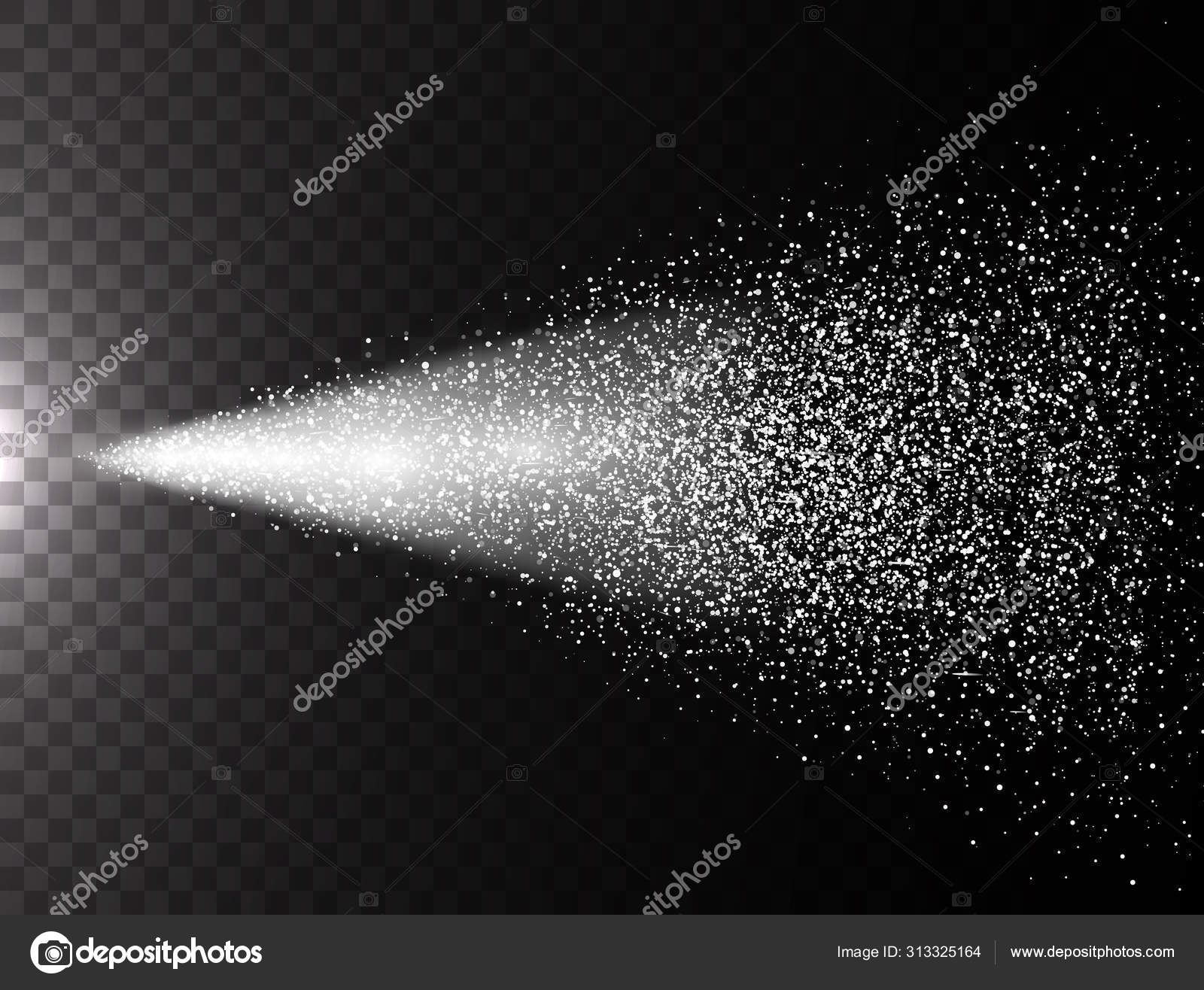 Water spray mist of atomizer on transparent background. Realistic spray ...