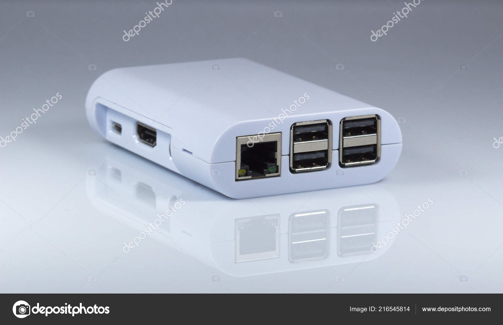 Rj45 Usb Ports Tiny Computer Mirror Table — Stock Photo © avoodin ...