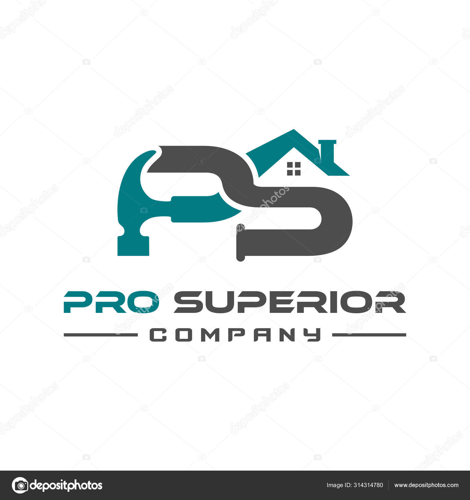 PS letter logo design template Stock Vector Image by ©cumicumi442@gmail ...