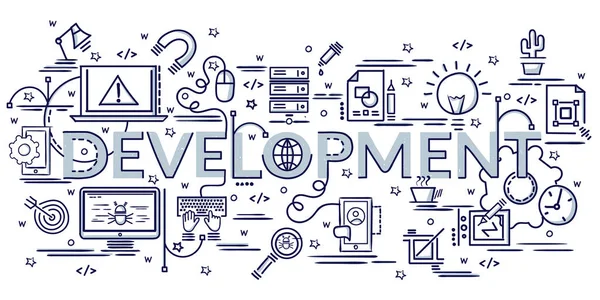 Video Gaming - line design composition Stock Vector Image by ©Boyko ...