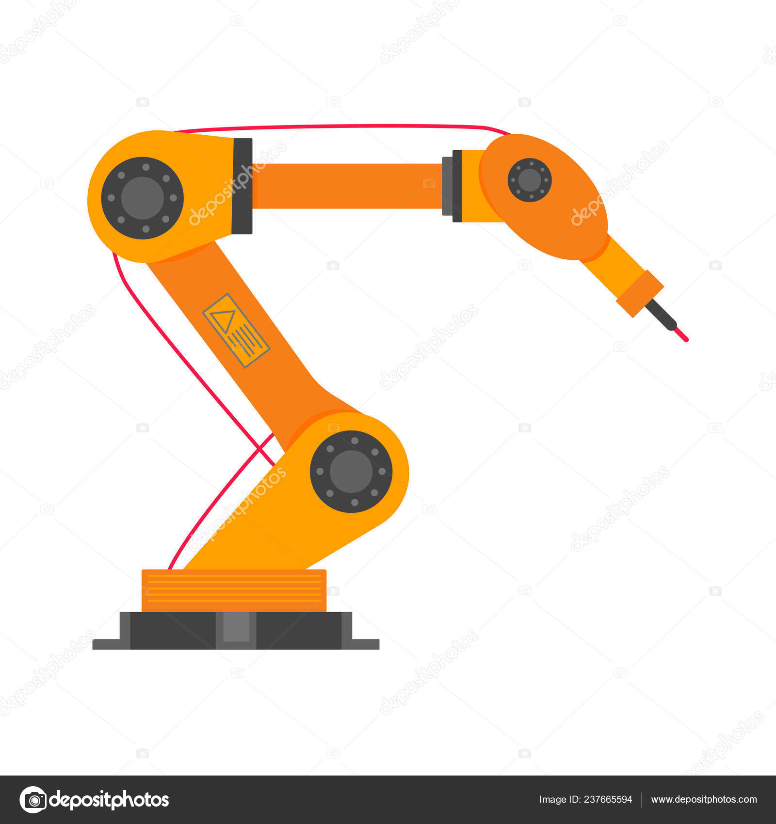 Robotic Arm Flat Style Design Vector Illustration Icon Sign Isolated Stock Vector Image by ...