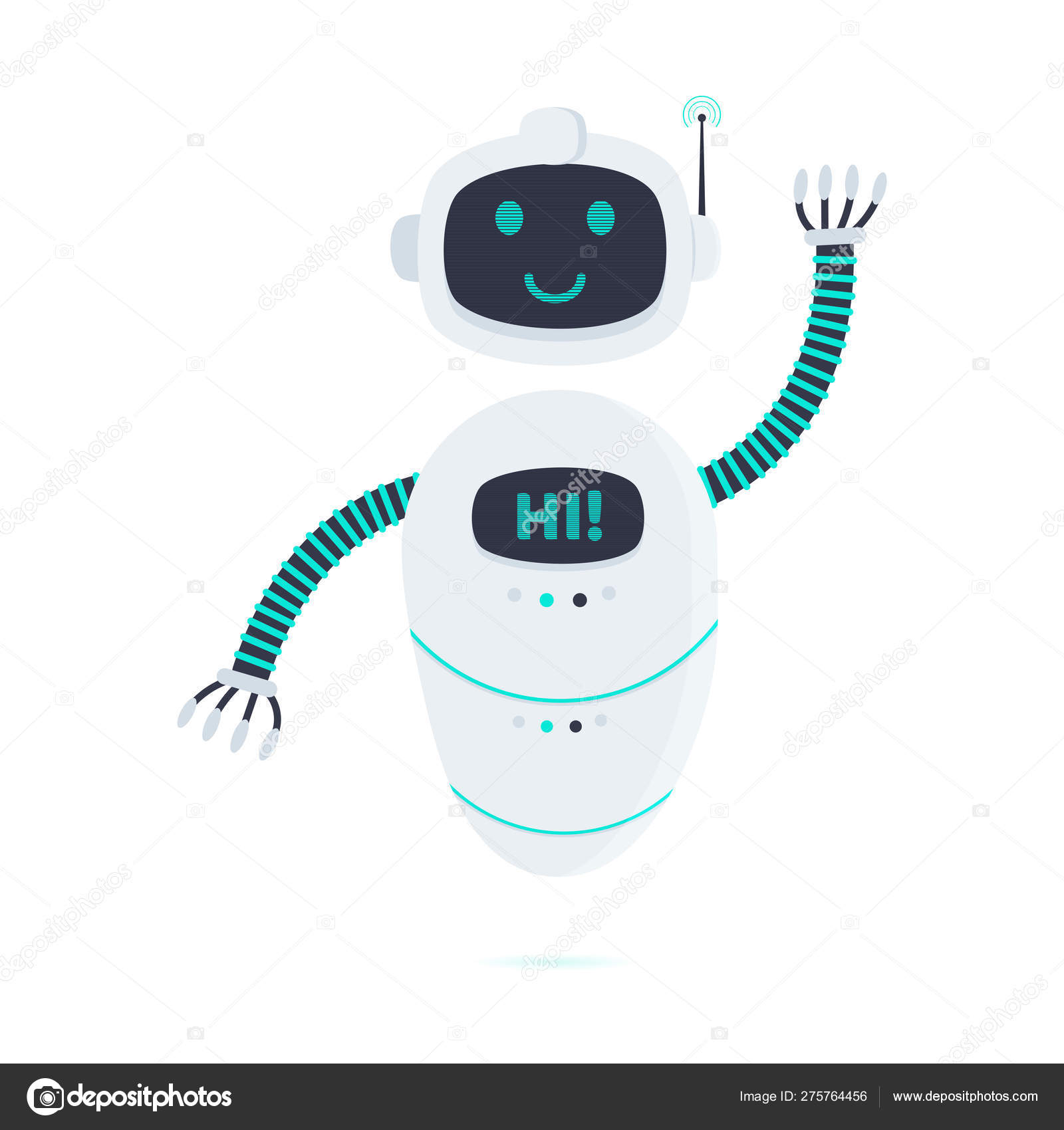 Robot Chatbot Icon Sign Flat Style Design Vector Illustration Isolated ...