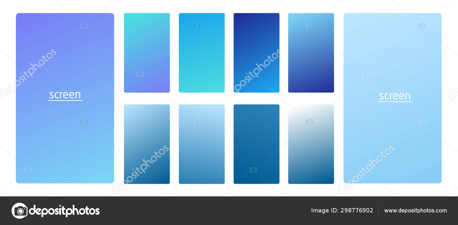 Vibrant and smooth gradient soft blue sky colors for devices Stock ...
