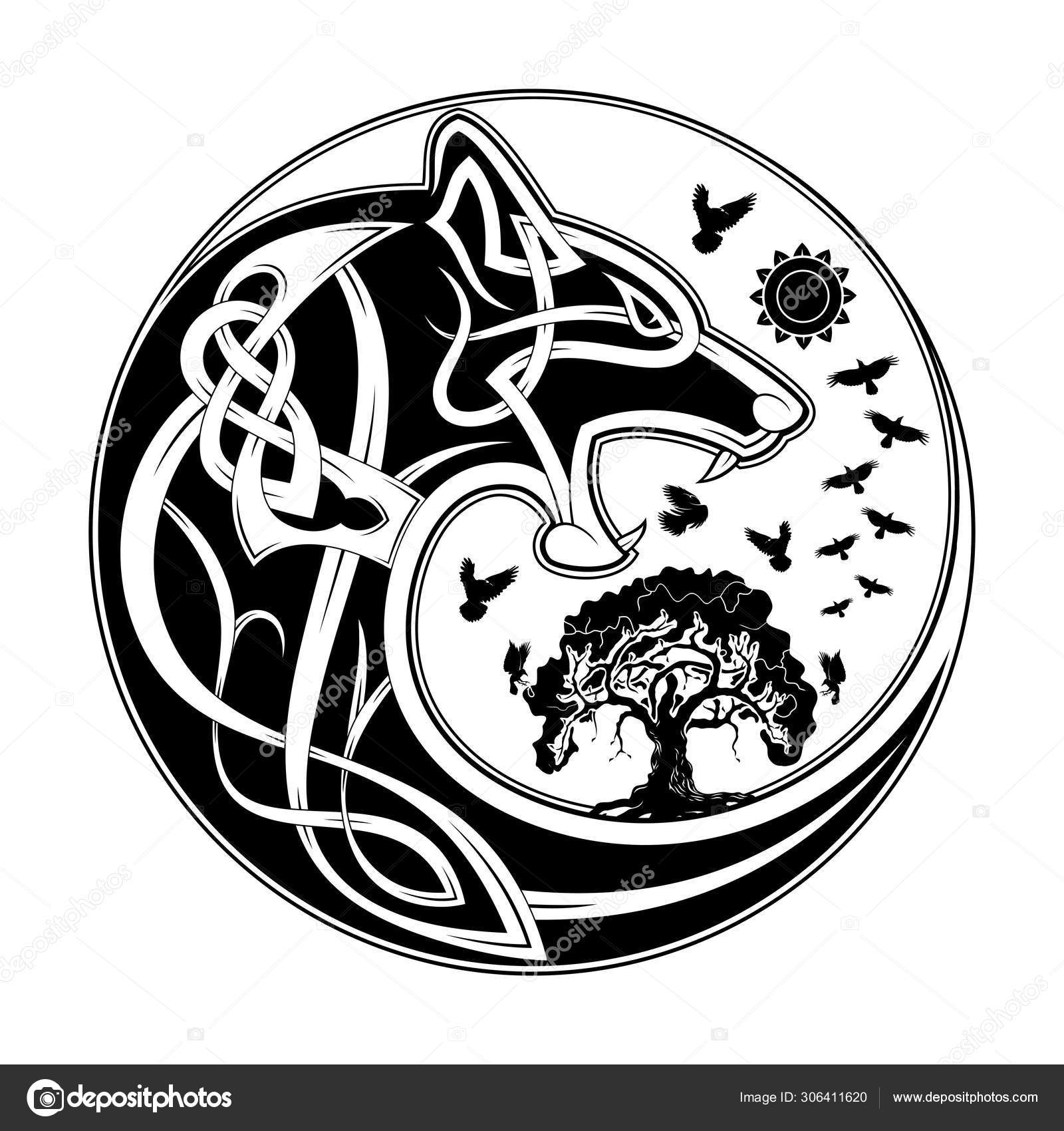Wolf_Yin_Yang_Celtik_4 Stock Vector Image by ©balashovmihail38.gmail ...