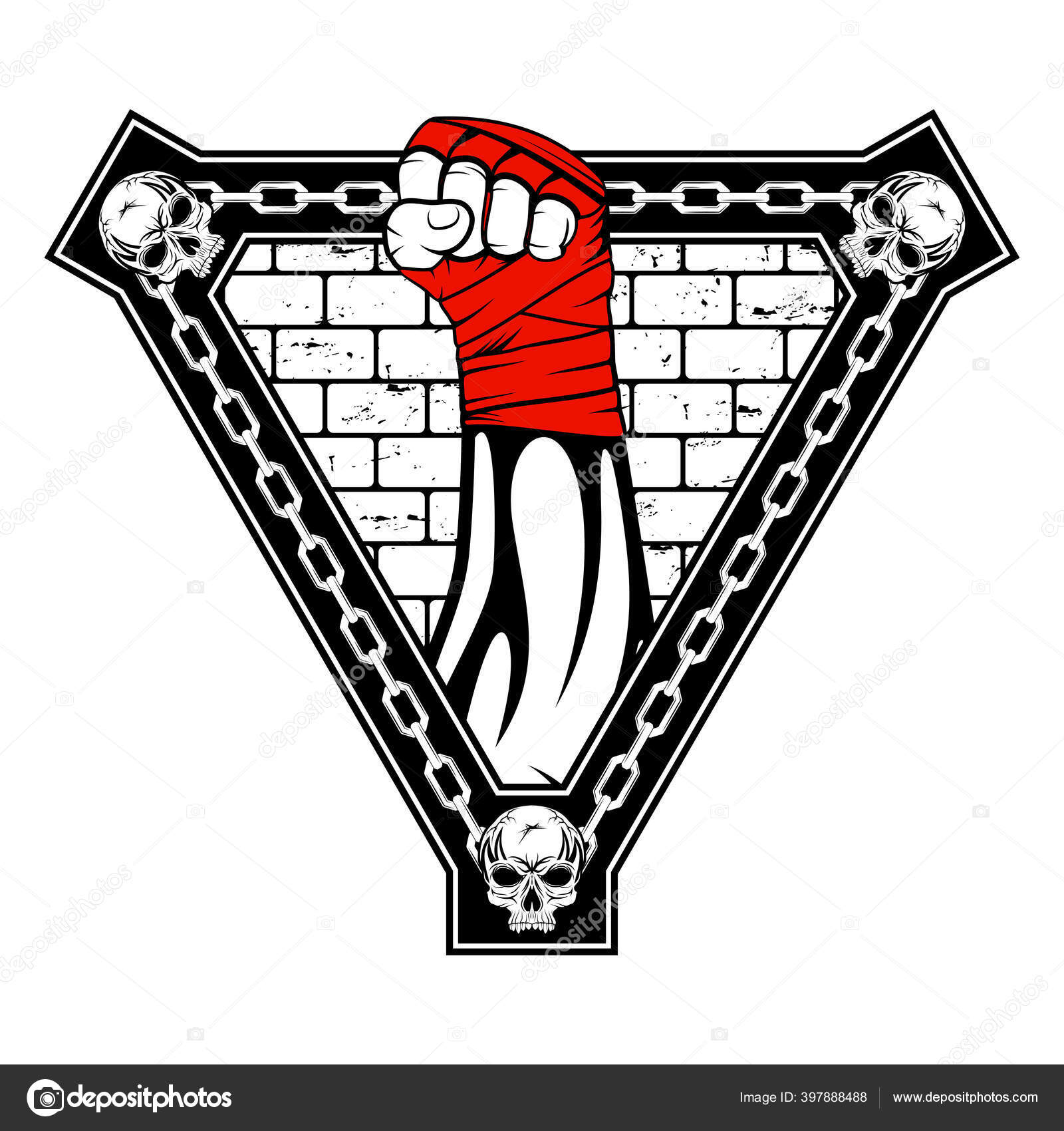 Vector Image Hand Street Fighter Urban Warrior New Gladiator Combat ...