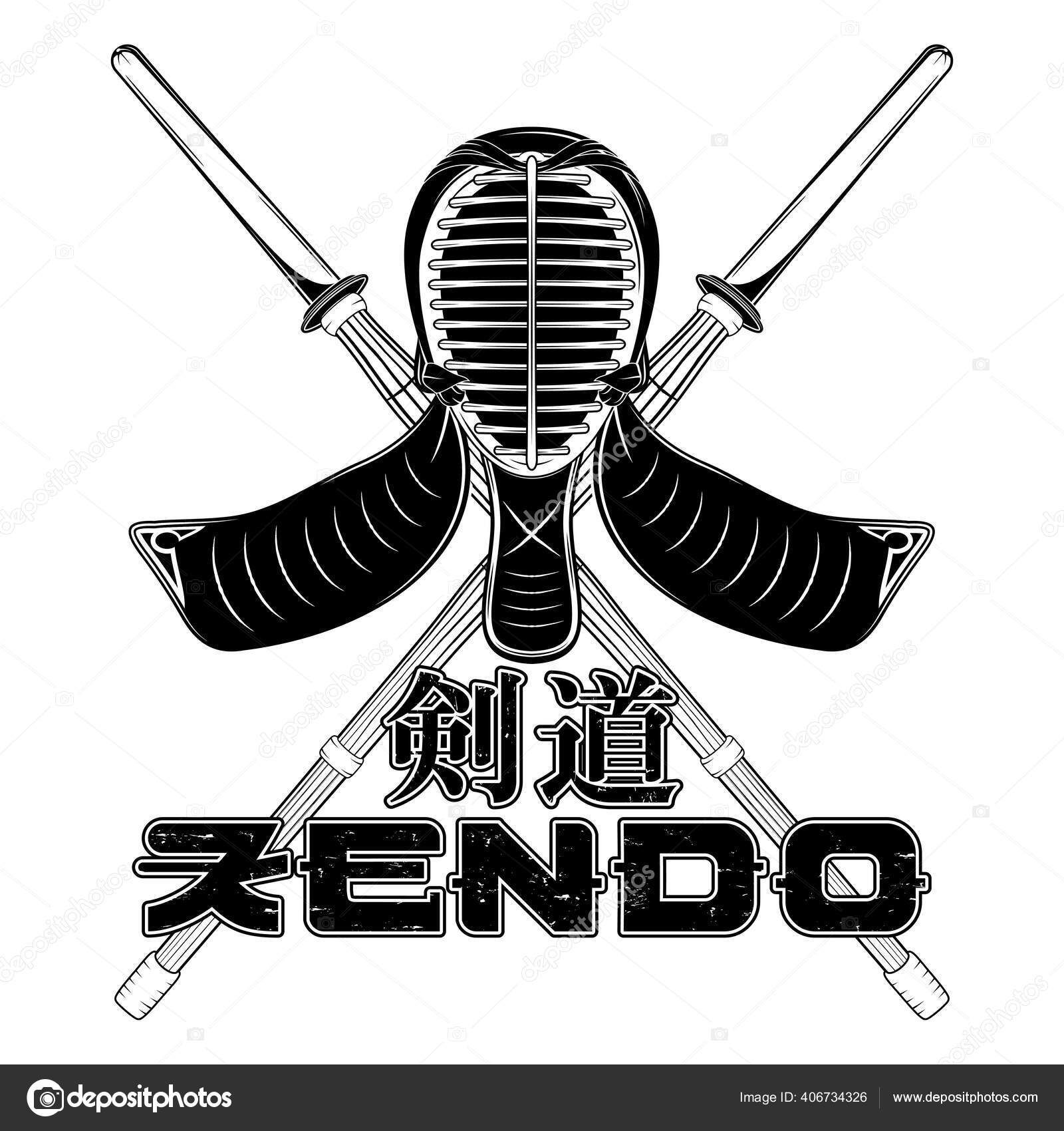 Protective Helmet Mask Fencing Bamboo Training Swords Traditional ...