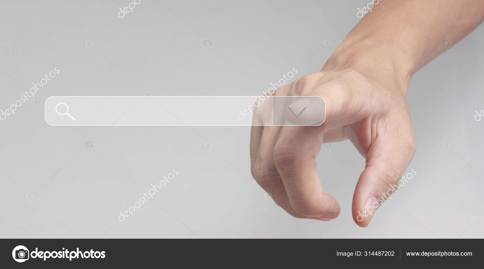 Hands touching button screen interface global connection custome ...