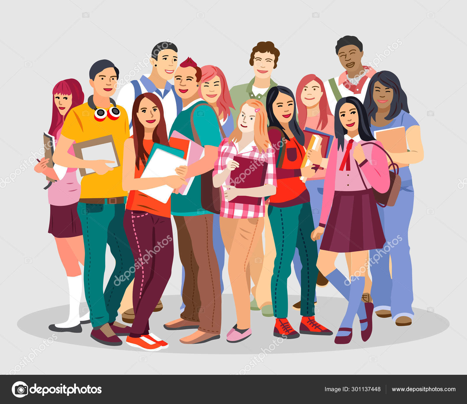 Download - People and Education. Group of happy international students ...