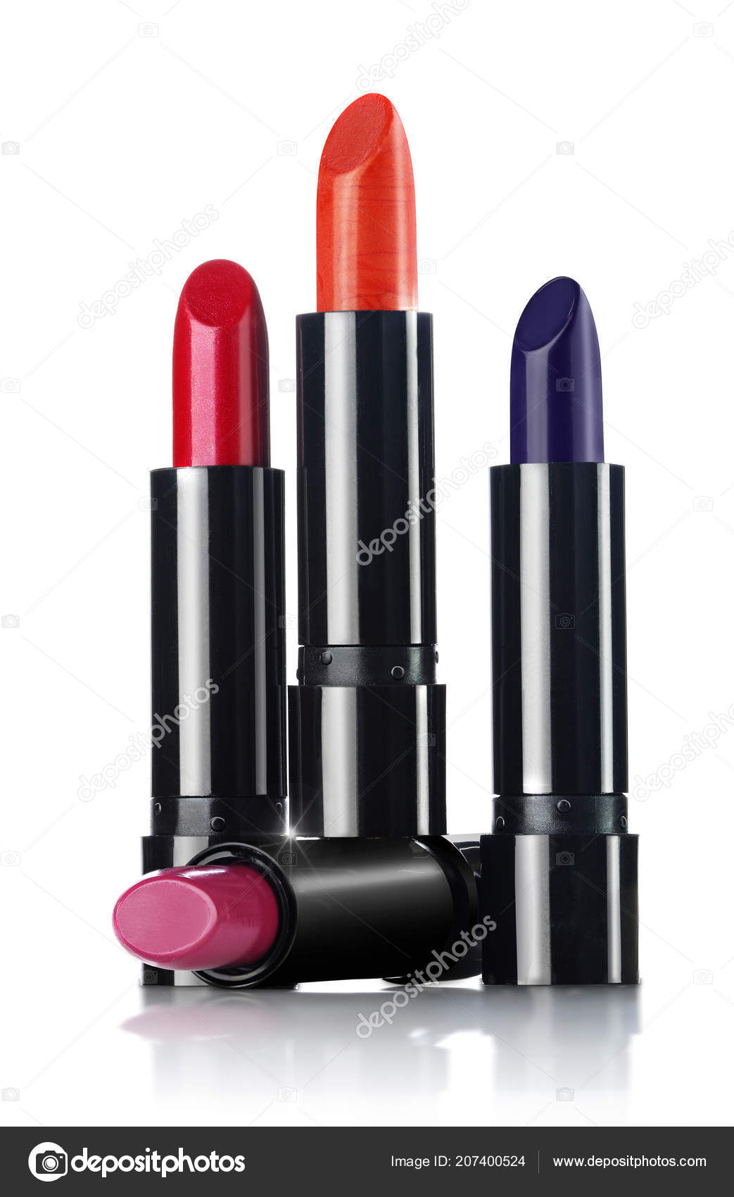 Group Various Fashion Lipsticks White Background Stock Photo by ...
