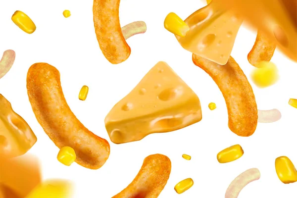 Cheese puff Vector Art Stock Images | Depositphotos