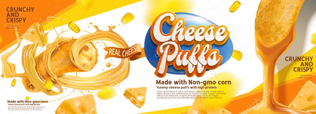 Cheese puff Vector Art Stock Images | Depositphotos