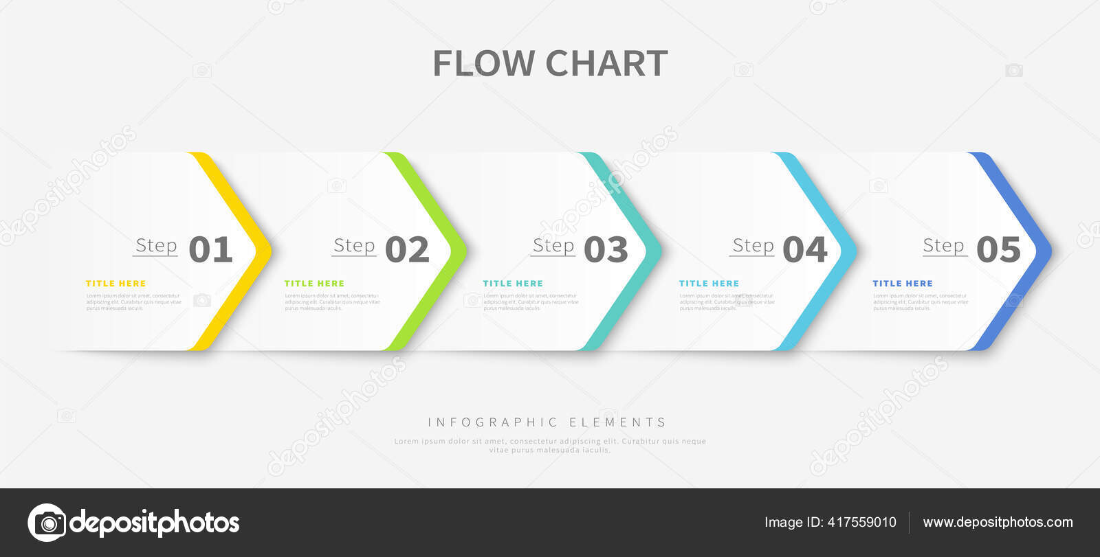 Process Flow Chart Infographic Template Design Colourful Infographics ...