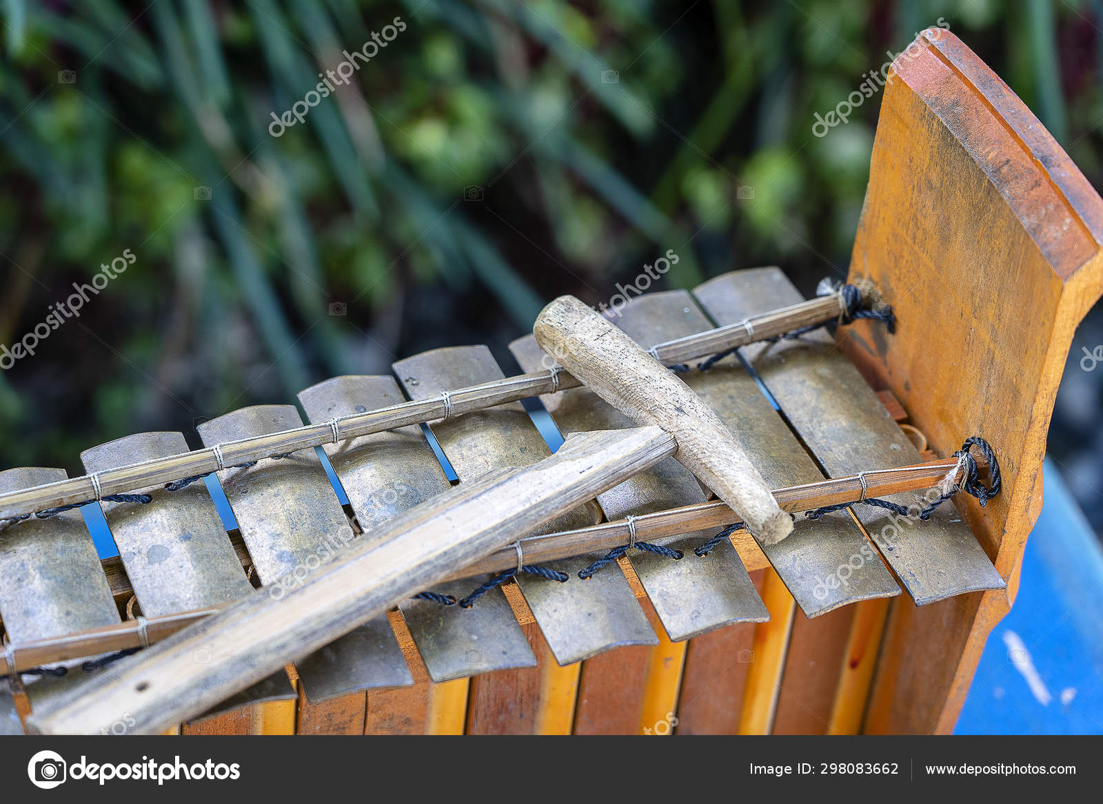 Traditional Balinese musical percussion instrument - xylophone Jegog ...
