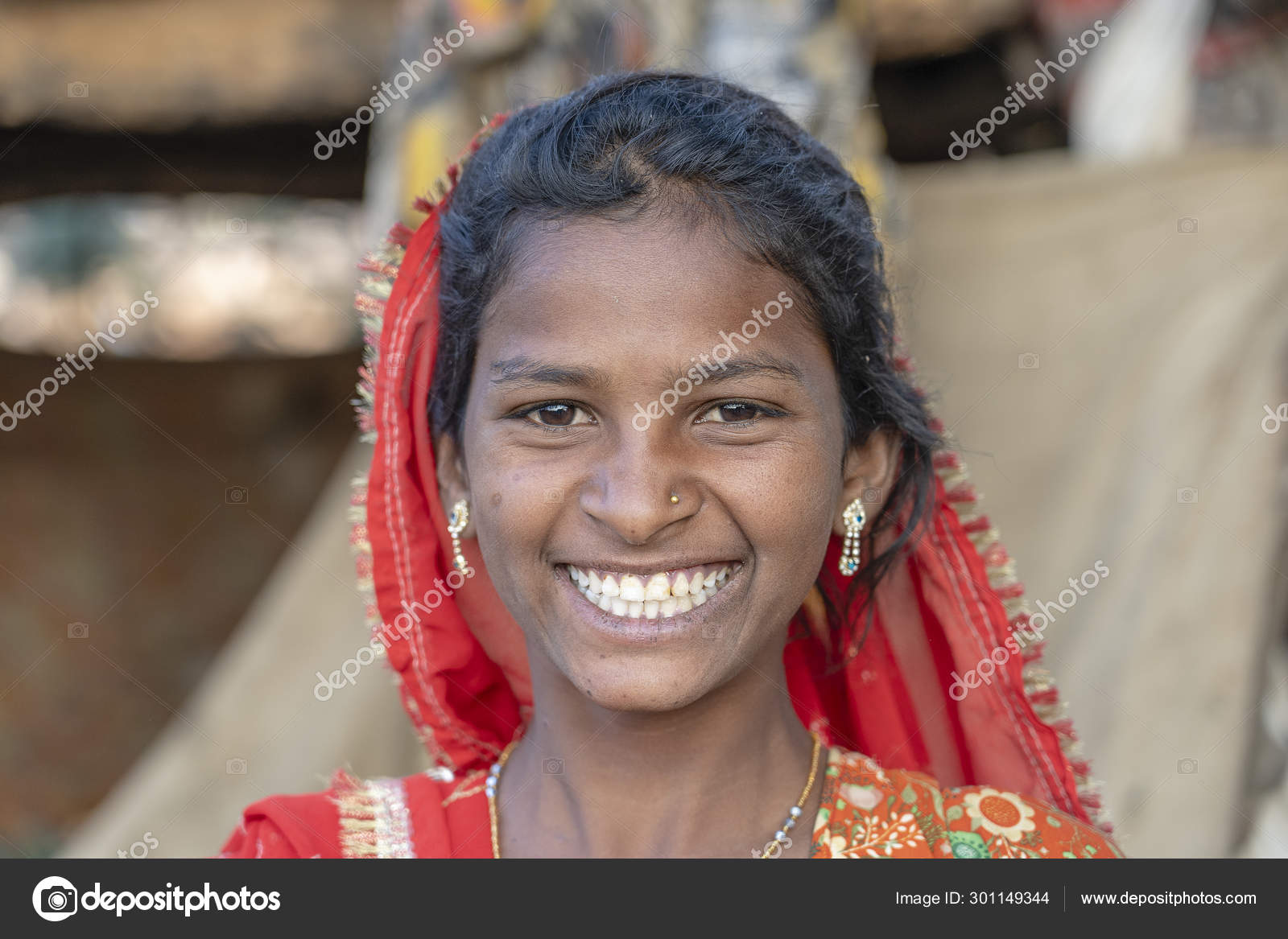 Indian Happy Poor Family