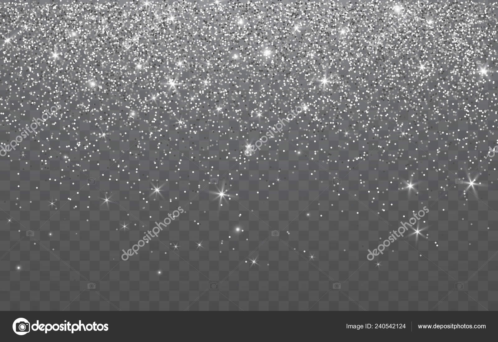 Silver Glitter Sparkle Transparent Background Vibrant Background ...