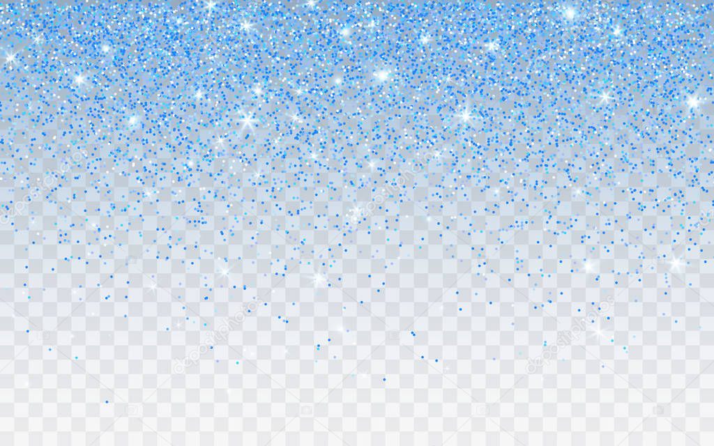 Blue glitter sparkle on a transparent background. Blue vibrant ...