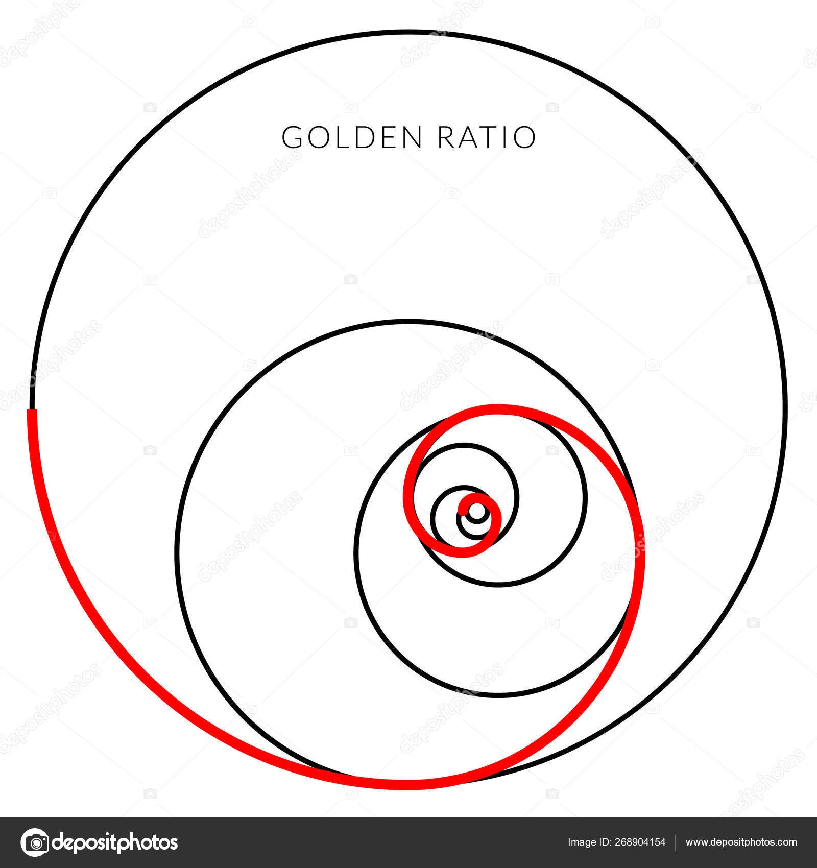 Diseño de estilo minimalista. Relación dorada. Formas geométricas ...