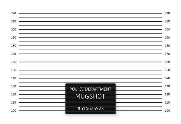 Mugshot template. Police lineup mugshot board with plastic alphabet and ...