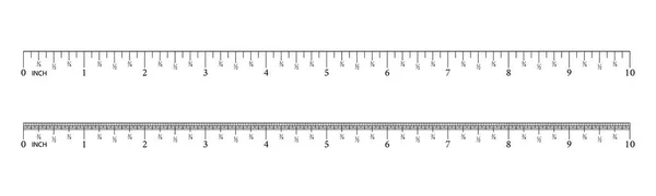 Inch and metric rulers. Measuring tool. Ruler Graduation grid. Size ...