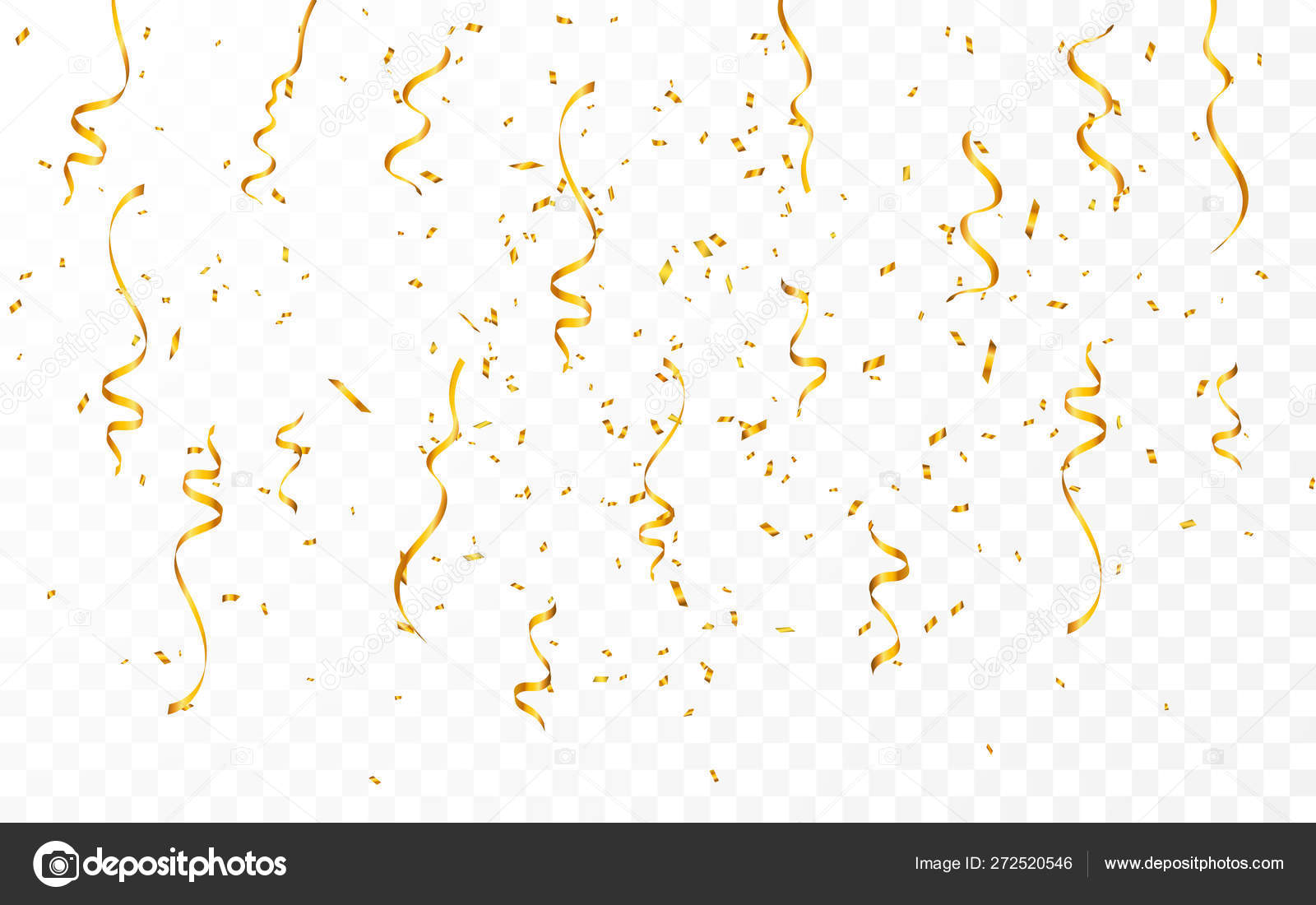 Gold confetti. Celebration carnival ribbons. Luxury greeting card ... Gold confetti. Celebration carnival ribbons. Luxury greeting card ...