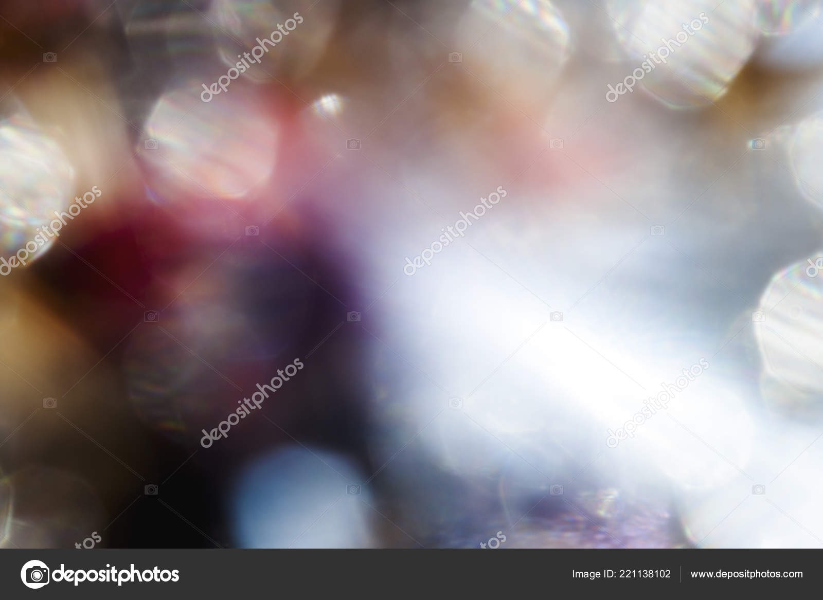 Blurred Spots Bright Light Shimmering Smooth Flare Dark Background ...