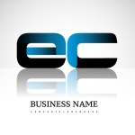 Initial Letters Uppercase Modern Simple Logo Linked Green Black Colored ...