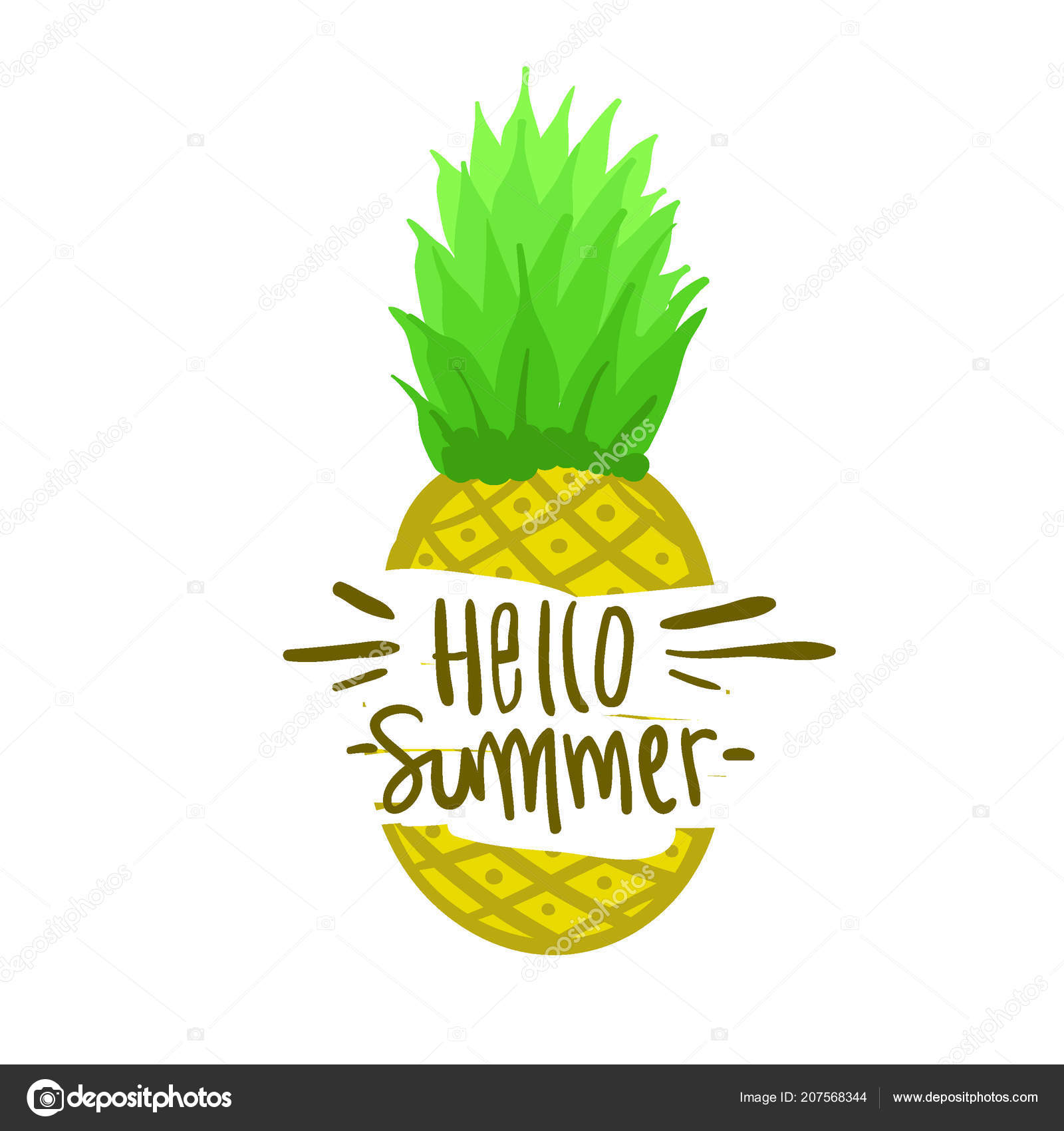 Summer Background Logo Hand Drawn Design Elements Summer Holiday Vector ...