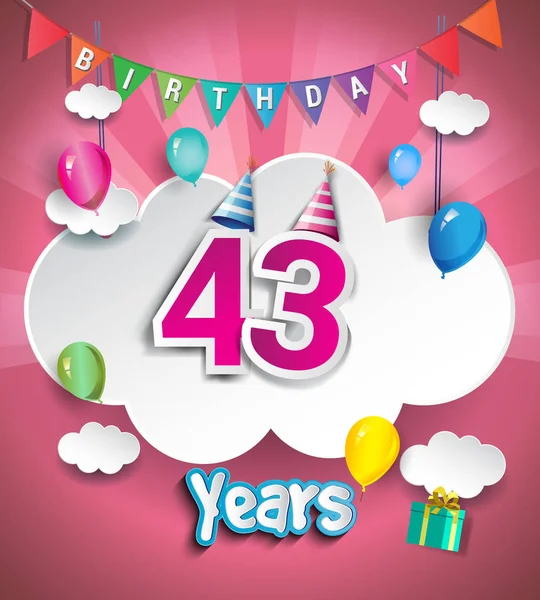 336 Happy birthday 43 Vector Images | Depositphotos