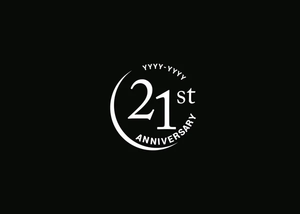 Thirteenth Anniversary White Sign Black Background Vector Illustration ...