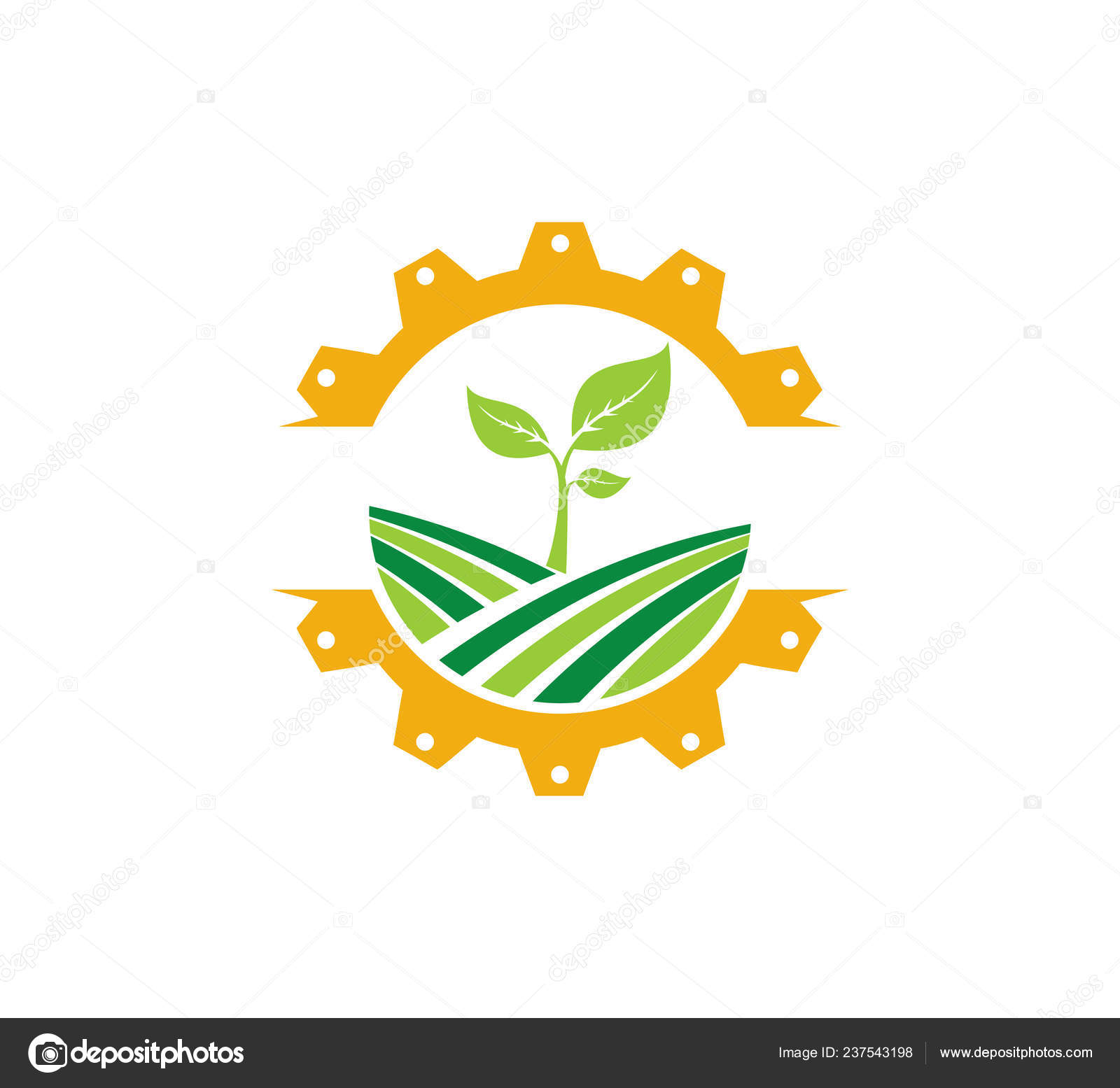 Agriculture Science Technology Organic Plant Vector Icon Logo Design ...