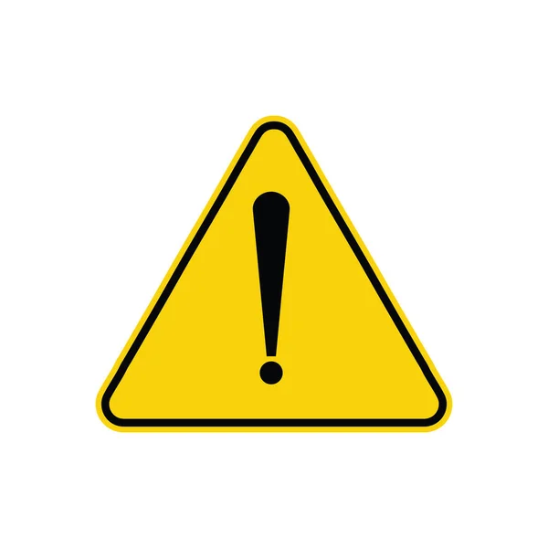 Yellow hazard warning attention icon with exclamation mark symbol Stock ...