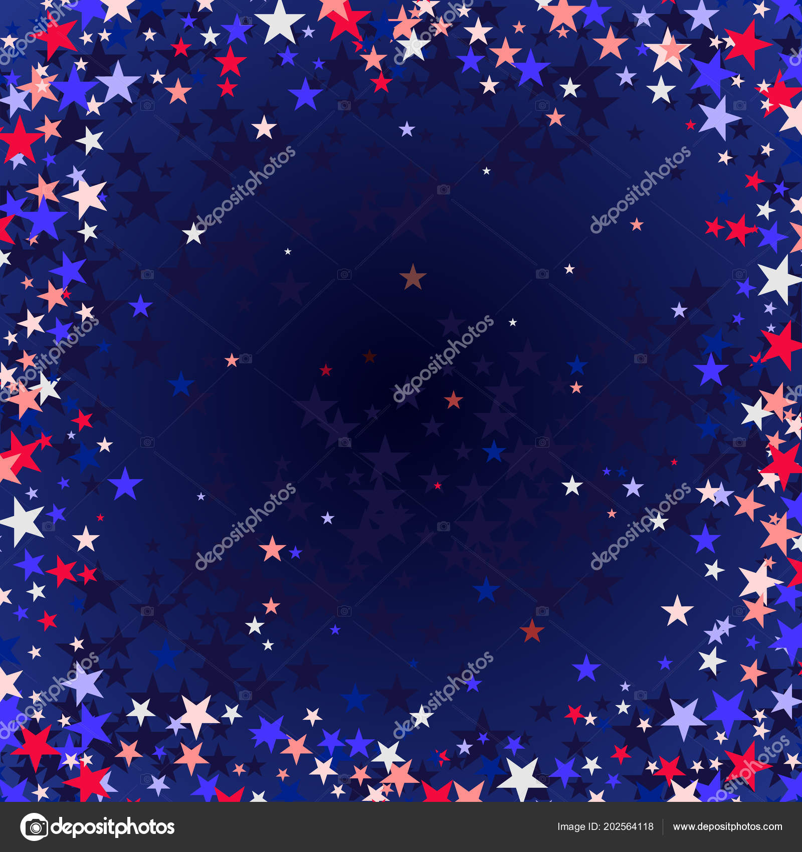 Estrellas azules rojas estrellas voladoras confeti . Vector de stock ...