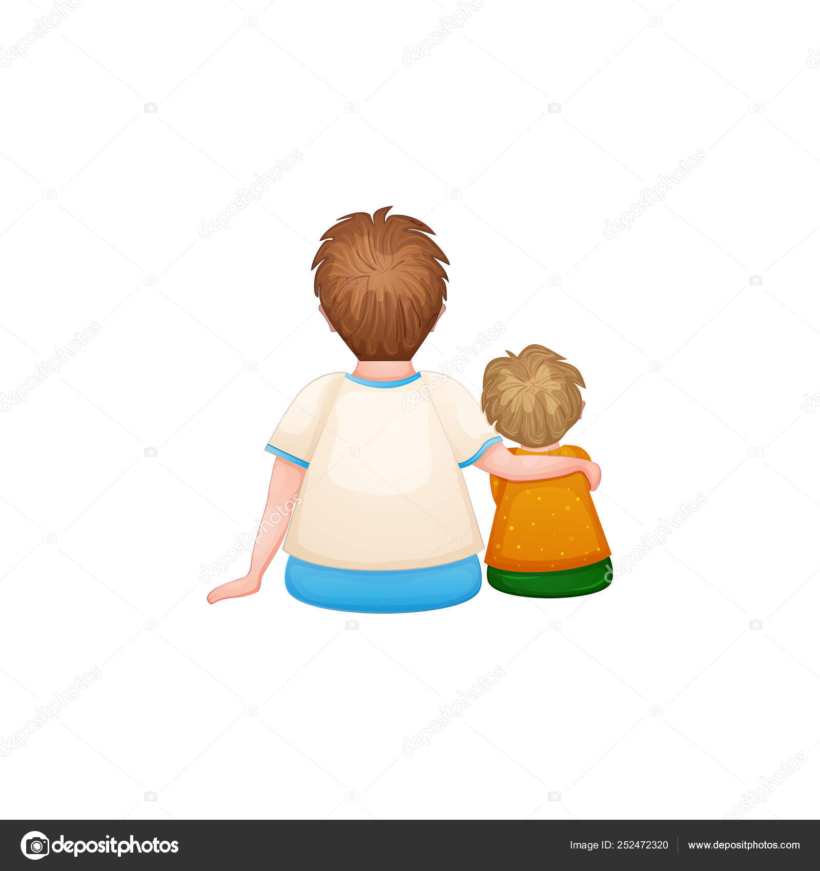 Father Sun Spending Time Isolated White Stock Vector by ©loradoraa ...