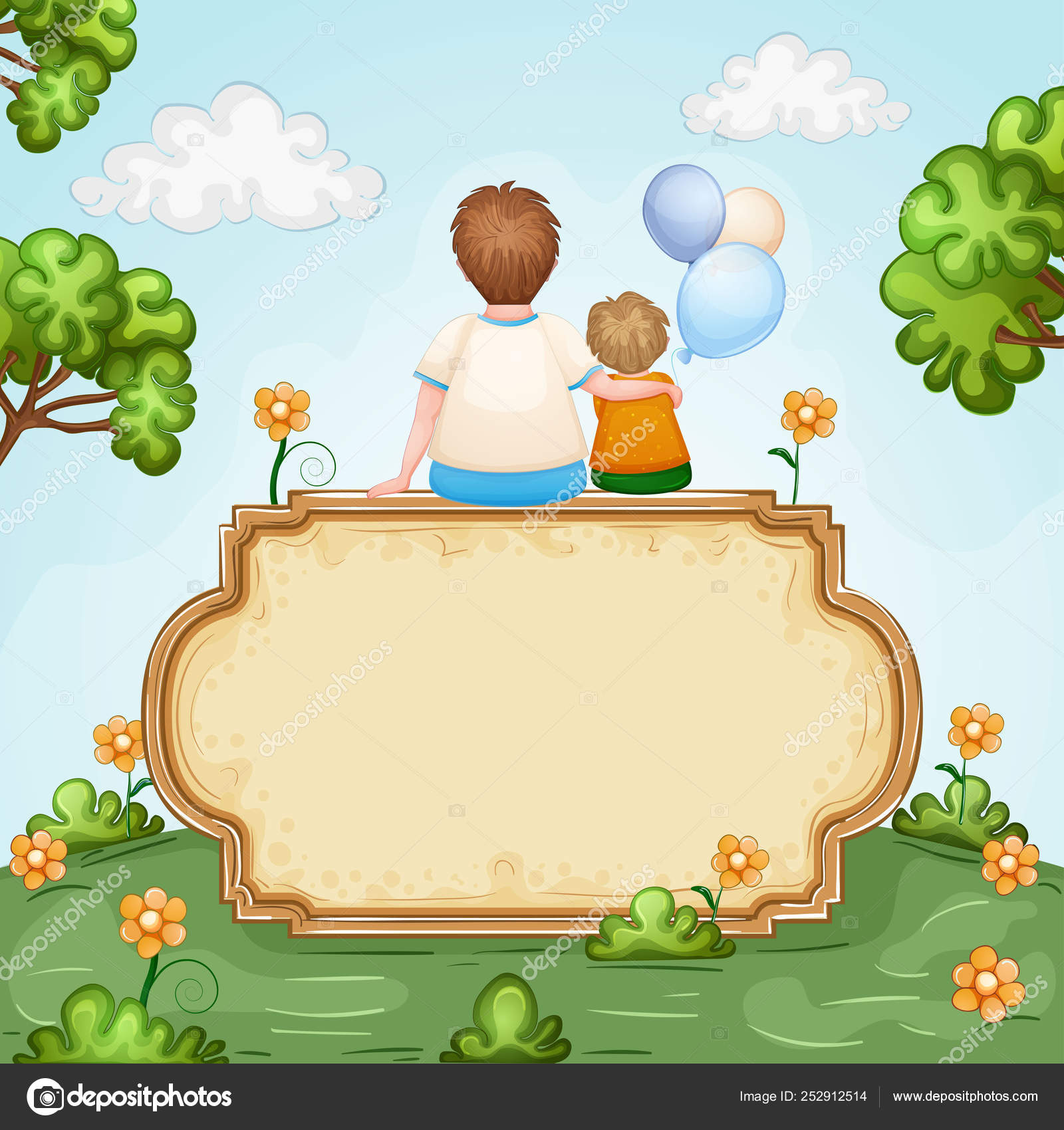 Father Sun Spending Time Nature — Stock Vector © loradoraa #252912514