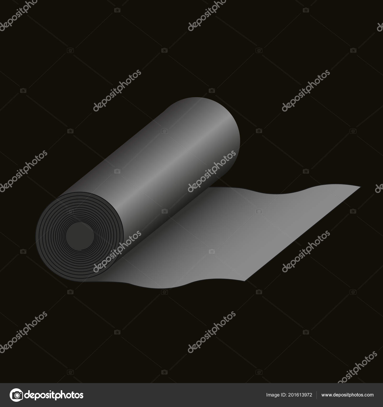 Vector Icon Roll Fabric Paper Roll Textile Roll Icon Vector — Stock ...