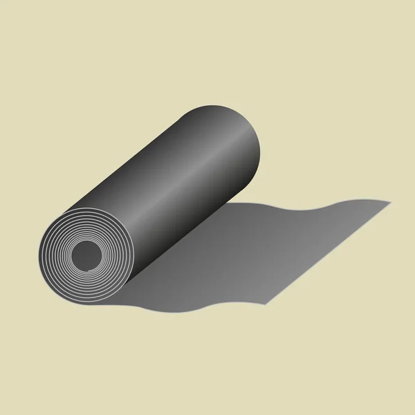 Vector Icon Roll Fabric Paper Roll Textile Roll Icon Vector — Stock ...