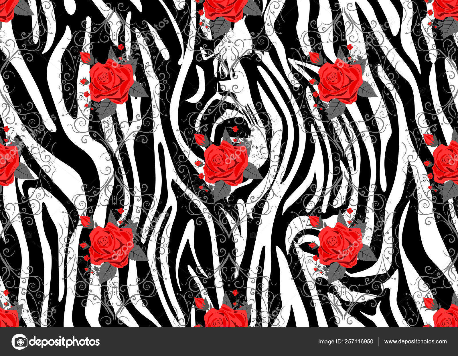 Red And White Zebra Print Background