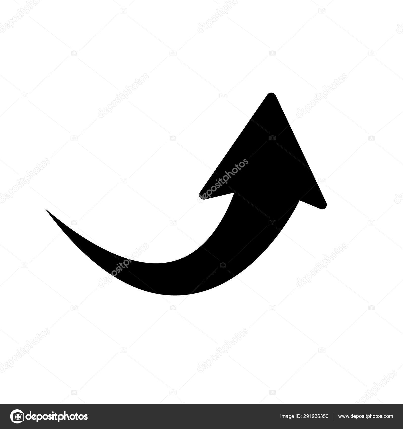 Curved Left Arrow Icon