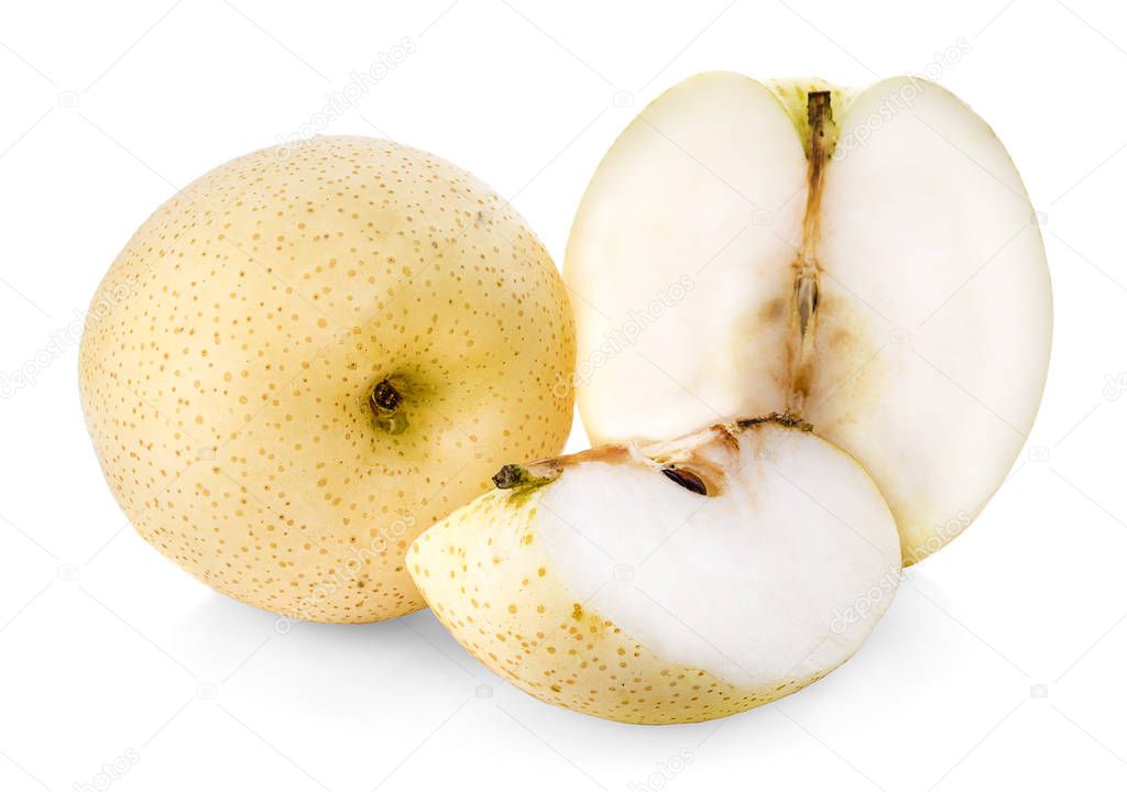 Peras - Peras asiáticas aisladas sobre fondo blanco 2024