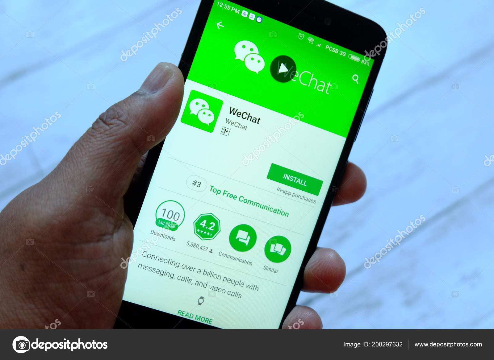 Bandar Seri Begawan Brunei Julio 2018 Teléfono Inteligente Mano Masculina — Foto editorial de ...