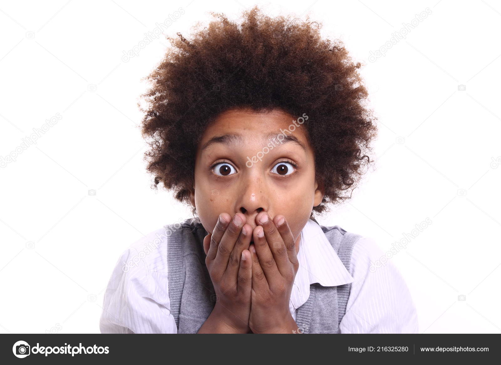 Beautiful Little Boy Scared Stock Photo by ©Djomas 216325280